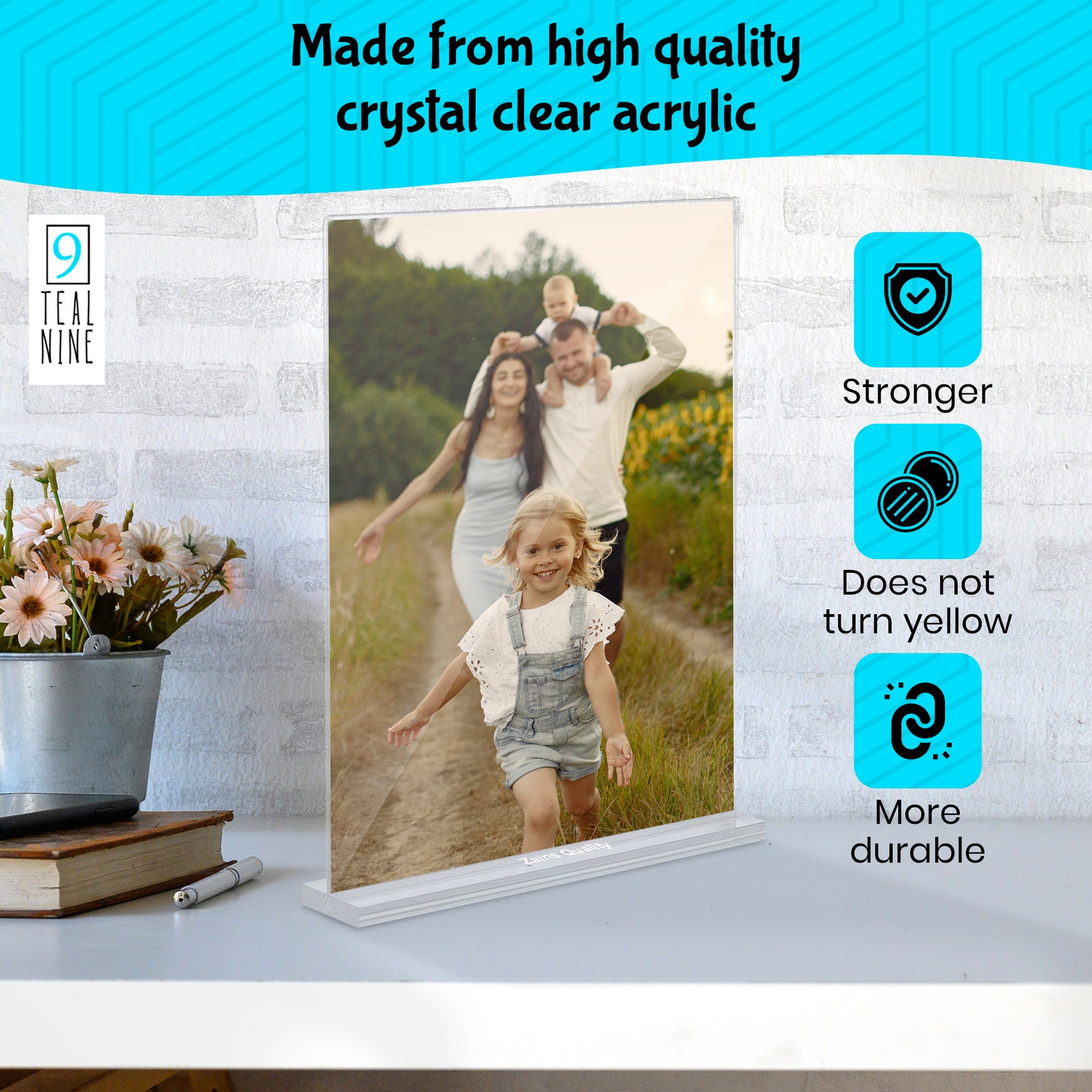 8.5 X 11" Acrylic Display Stand for Prints, Artwork, Literature, Clear ...