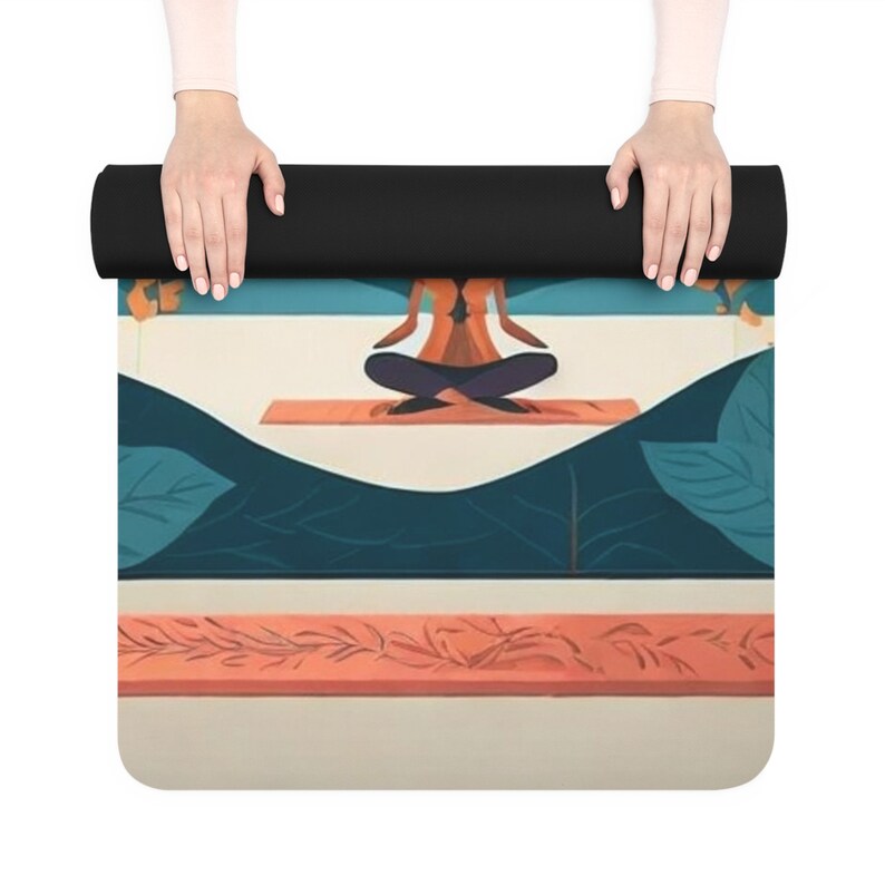 Nature-inspired: "serenity in Nature Yoga Mat - Tree and Flower Design ...