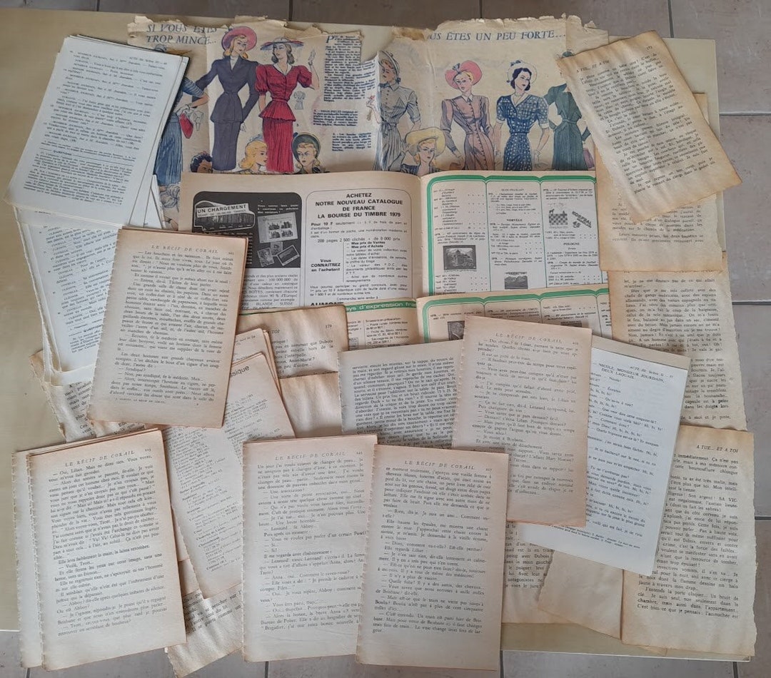 Old Ephemeral Scrapbooking Papers Special Old Sheets 1930 1960 Lot of ...