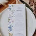 Wildflower Menu Template, Garden Wedding Menu, Boho Flowers Menu ...