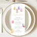Easter Menu, Printable Easter Menu, Easter Brunch Menu, Editable ...
