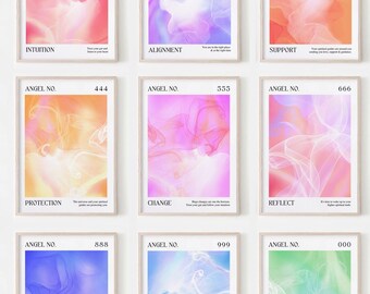 Angel Numbers Art Prints/ Aura Prints/ - Etsy Australia