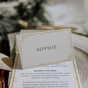 Gold Place Cards, Gold Name Cards, Place Card Templates, Tent Card ...