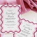 Pink Wavey Hens Party Invite, Pink Hen Weekend Shower, Printable ...