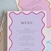 Wavy Frame Menu Template, Instant Download Editable Menu, Hand Painted ...