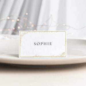 Gold Place Cards, Gold Name Cards, Place Card Templates, Tent Card ...