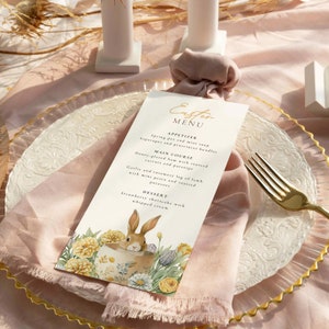 Printable Easter Menu, Editable Easter Brunch Menu Template, Easter ...