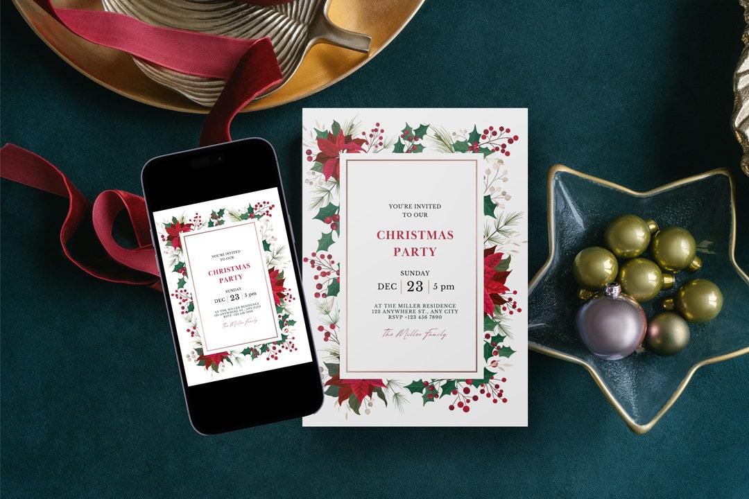Christmas Party Invitation Christmas Party Invite Printable - Etsy