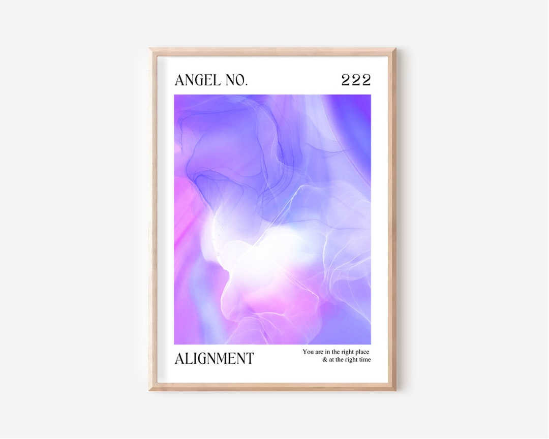Angel Number 222 Aura Energy Gradient Wall Art, Spiritual Aura Gallery ...