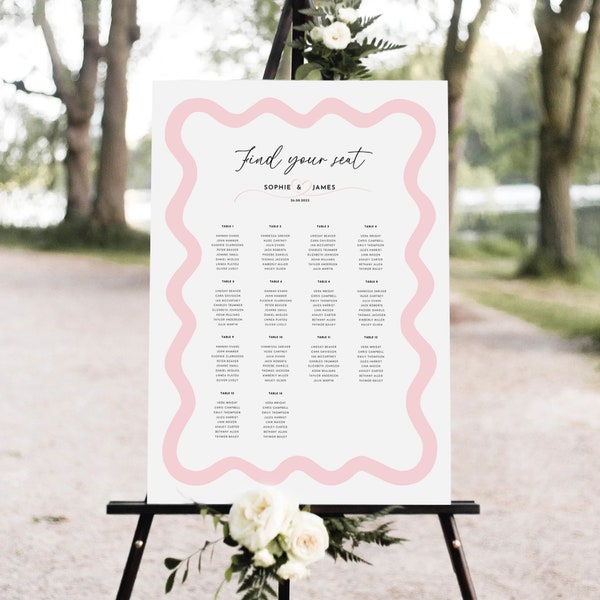 Seating Chart Frame - Etsy