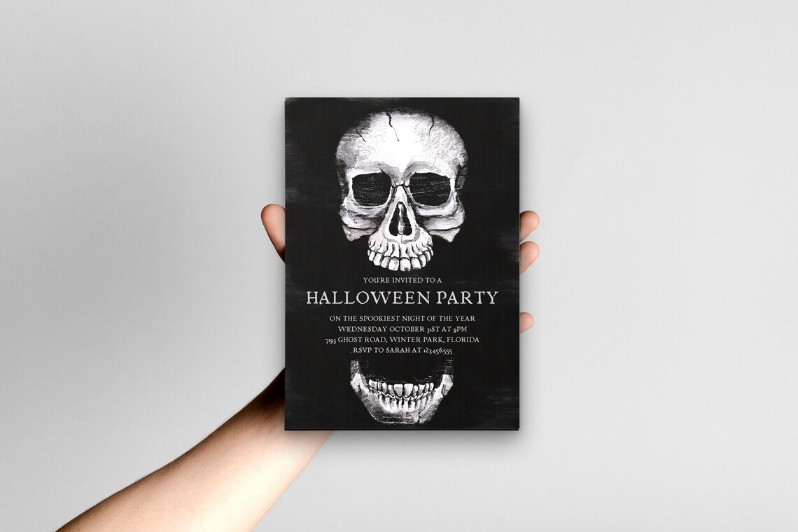 Adult Halloween Party Invitation, Costumes and Cocktails Invitation ...