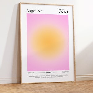 Angel Number 333, Aura Energy Poster, Spiritual Aura Posters | Gradient ...