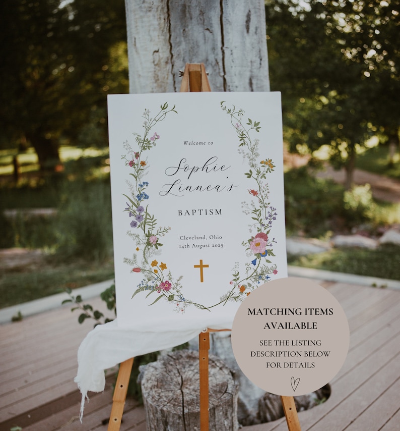 Baptism Invitation Template, Instant Download, Printable Baptism Invite ...