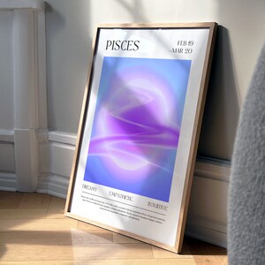 PISCES Wall Art Zodiac Poster Printable, Pisces Art, Pisces Gift ...