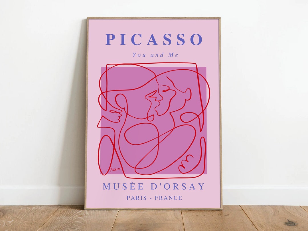 Picasso the Love Print, One Line Art, Picasso Poster, Minimalist Print ...