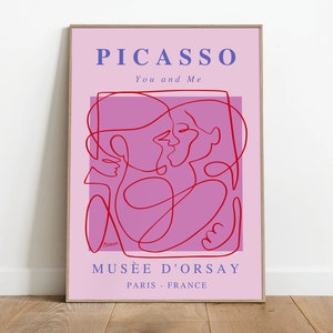 Picasso the Love Print, One Line Art, Picasso Poster, Minimalist Print ...