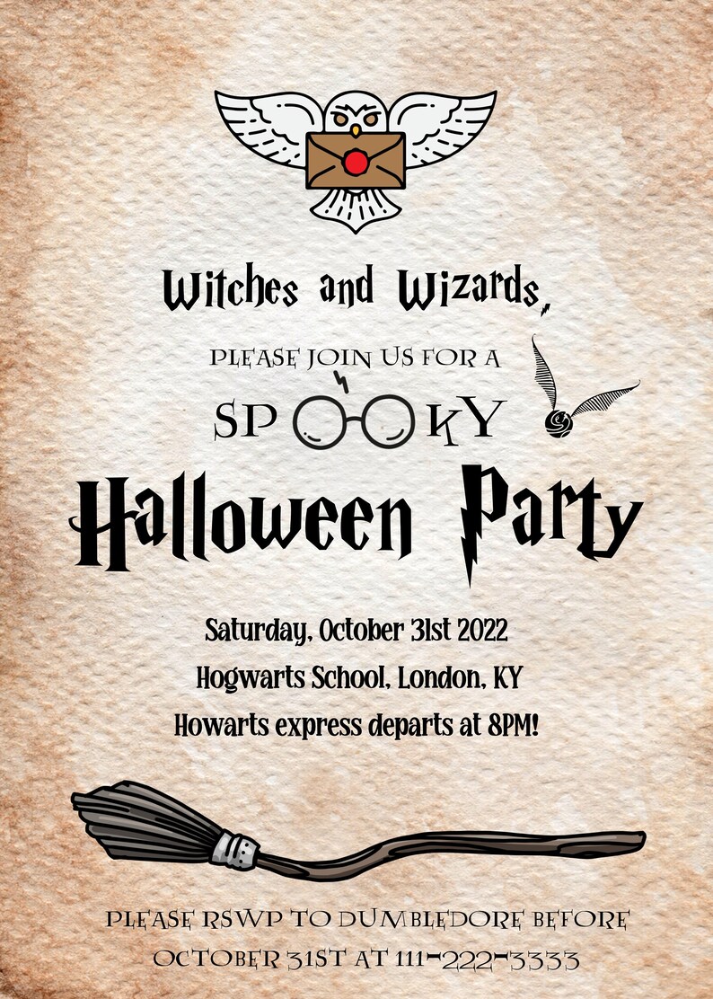 EDITABLE Wizard Birthday Invitation Template Calling All - Etsy