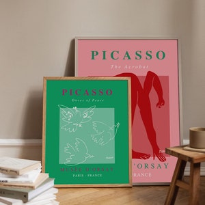 Picasso Line Drawing Print,digital Art Download,abstract Green Picasso ...