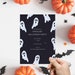 Editable Spooky Halloween Birthday Ghost Birthday Invitation Halloween ...