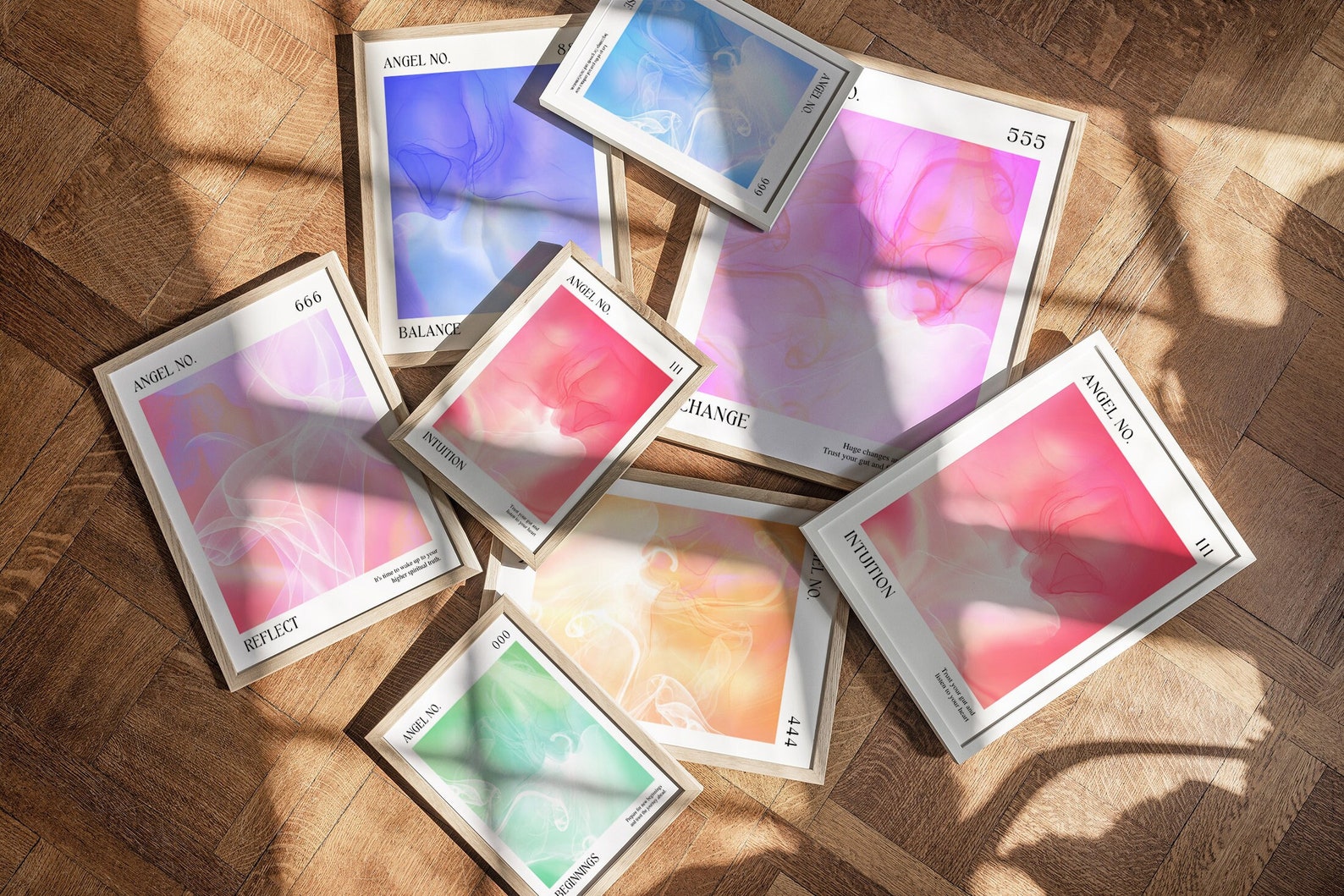 Angel Numbers Set Prints, Angel Numbers Gallery, Feminine Affirmation ...