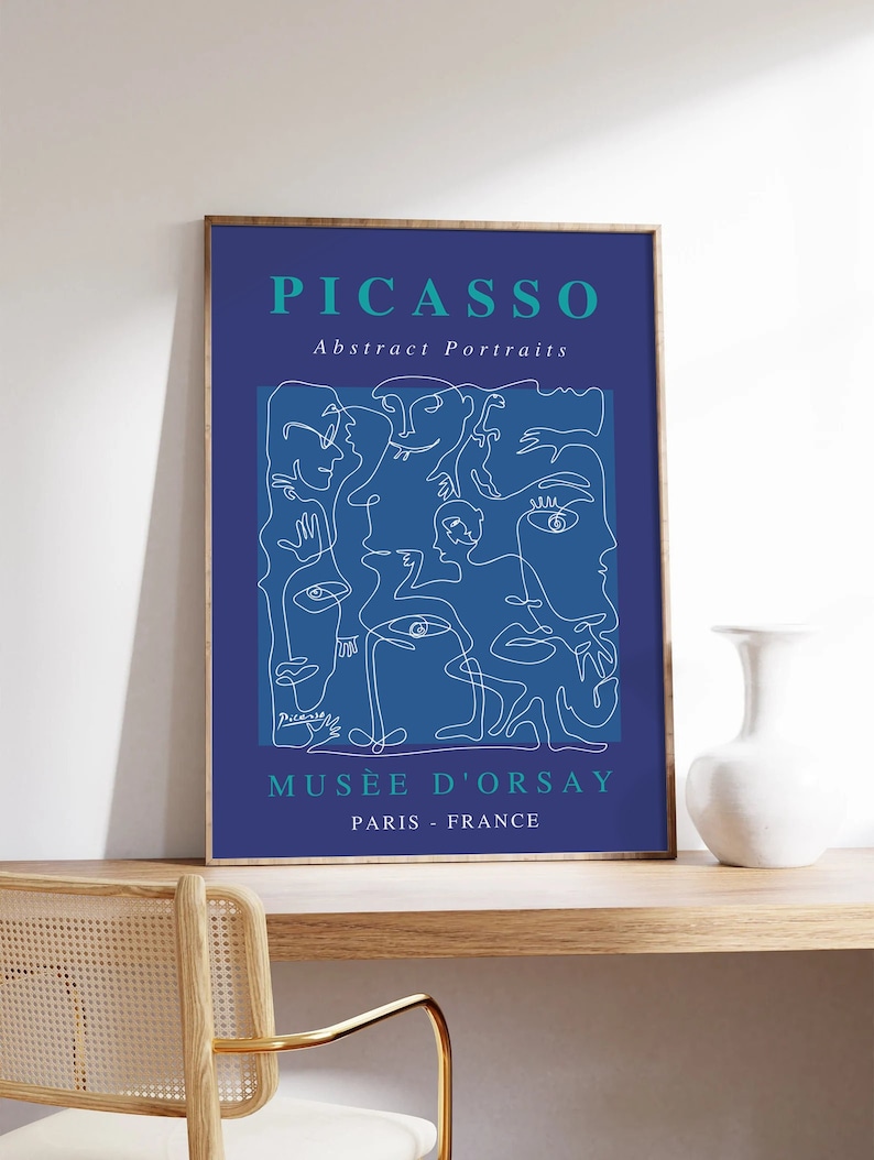 Picasso Line Drawing Print Digital Art Download Abstract - Etsy