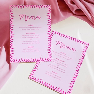 Doodle Frame Menu Template, Instant Download Editable Menu, Hand ...