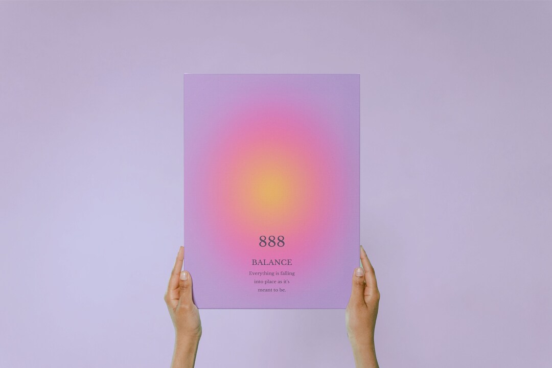 Angel Number 888 Aura Energy Gradient Wall Art, Spiritual Aura Gallery ...