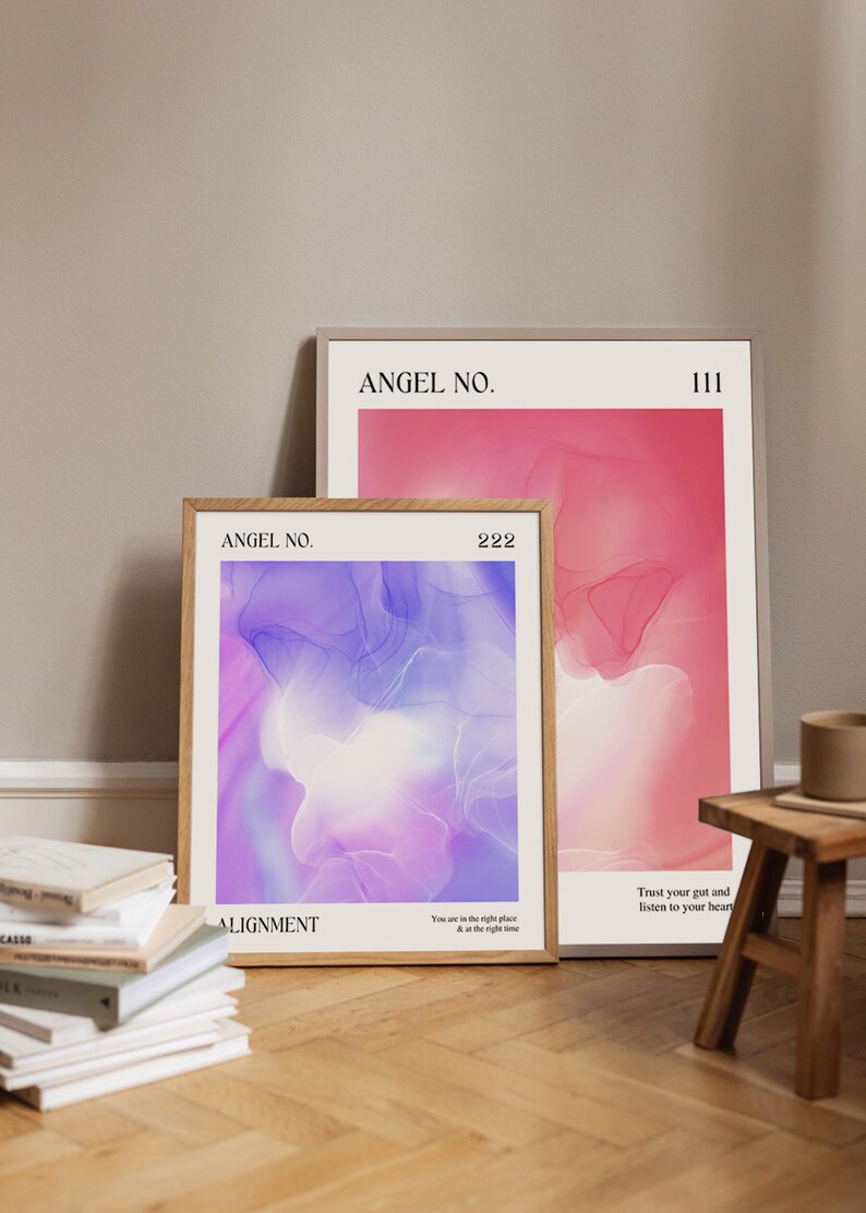 Angel Number 222 Aura Energy Gradient Wall Art Spiritual Aura - Etsy