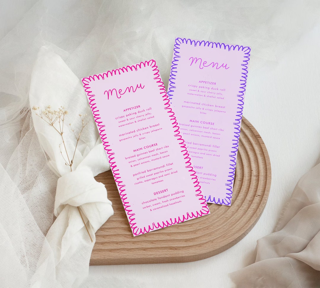 Doodle Frame Menu Template, Instant Download Editable Menu, Hand ...