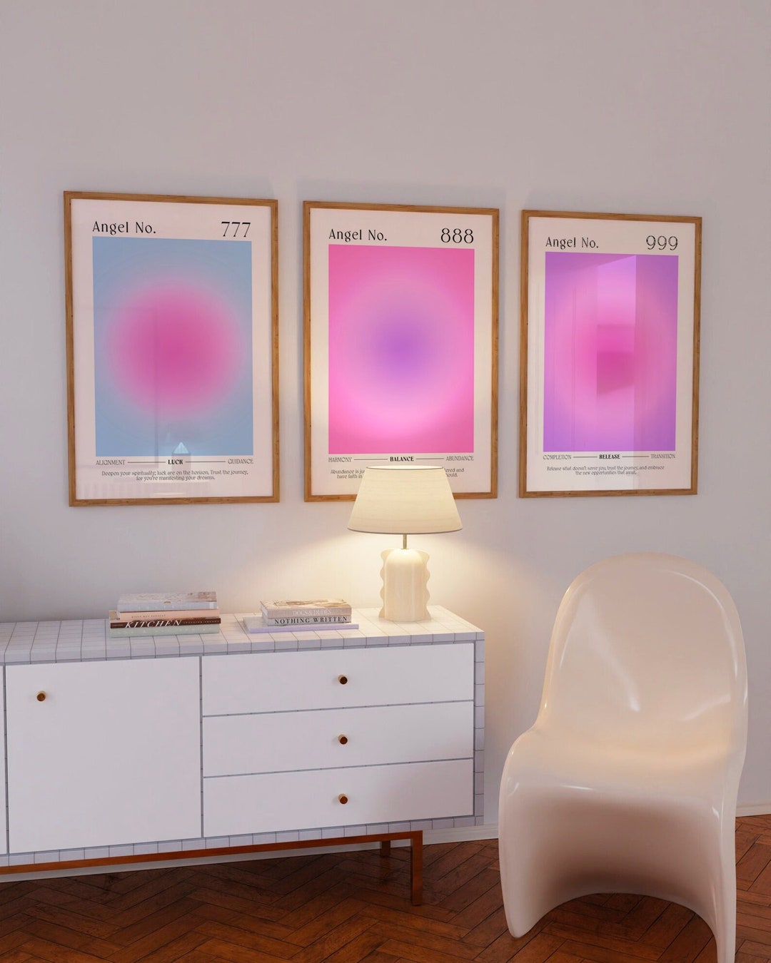 Angel Numbers Set | Gradient Wall Art | Aura Angel Number Posters ...