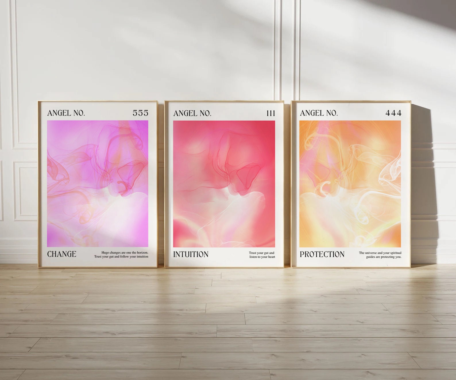 Angel Numbers Set Prints, Angel Numbers Gallery, Feminine Affirmation ...
