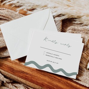 Curvy Wedding Invitation Template, Instant Download Editable Invite ...