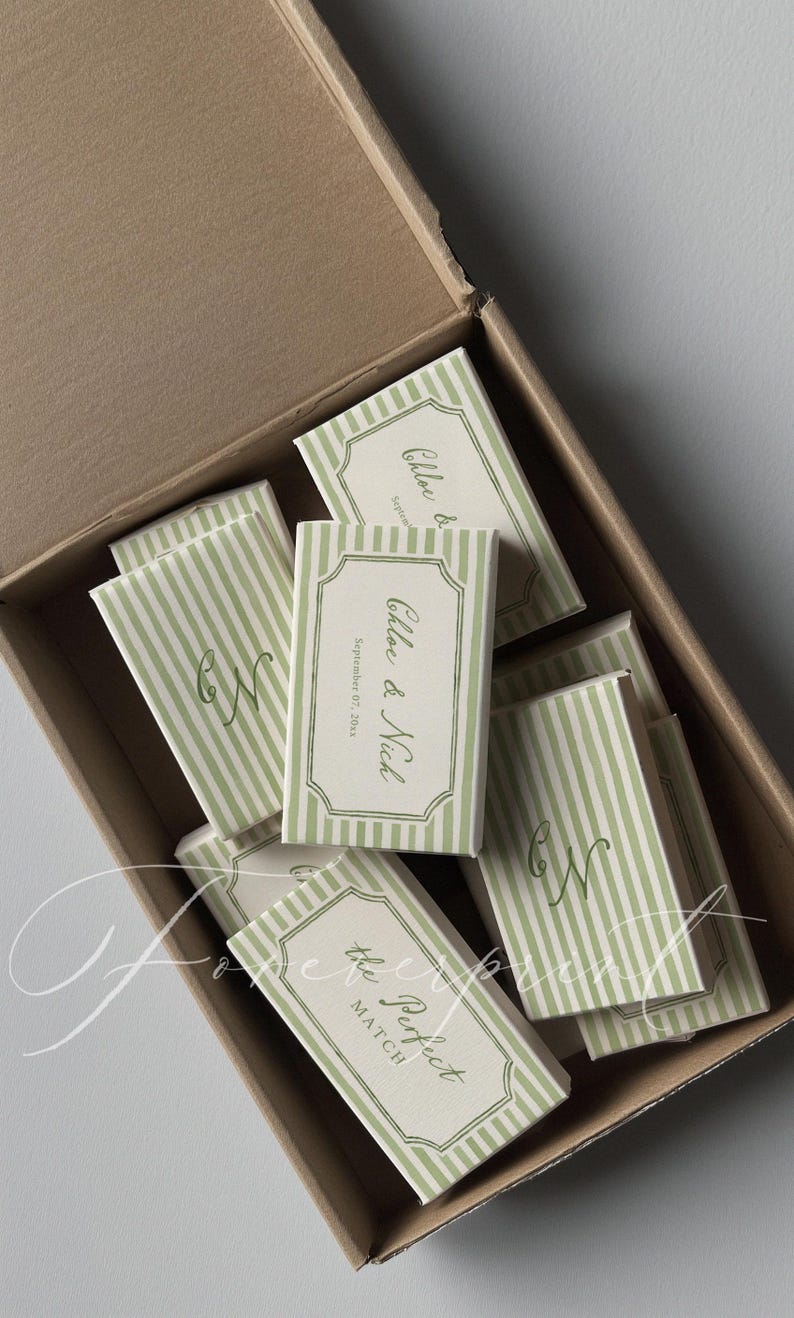 Editable Wedding Matchbox Template, the Perfect Match Favor, Custom ...