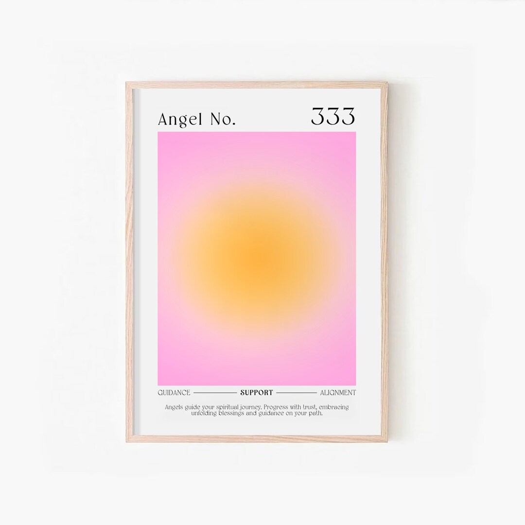 Angel Number 333, Aura Energy Poster, Spiritual Aura Posters | Gradient ...