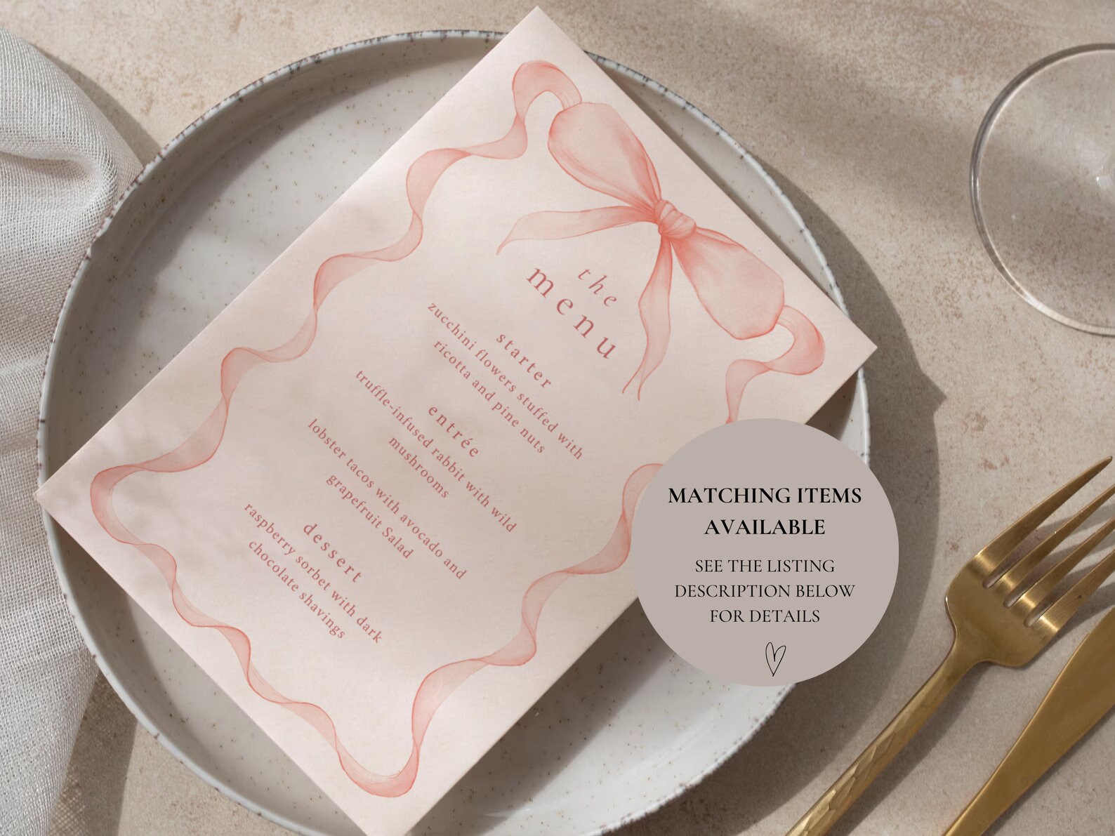 Pink Bow Wedding Table Numbers Template, Printable Table Numbers ...