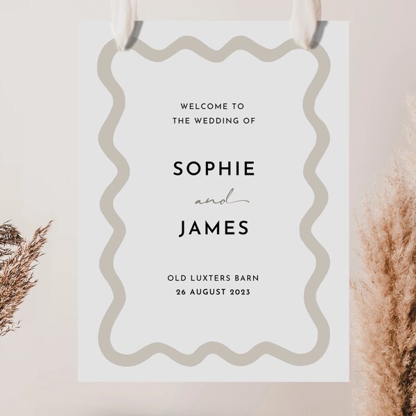 Wedding Welcome Sign Scallop - Etsy