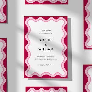 Waves Wedding Invitation Template, Instant Download Editable Invite ...