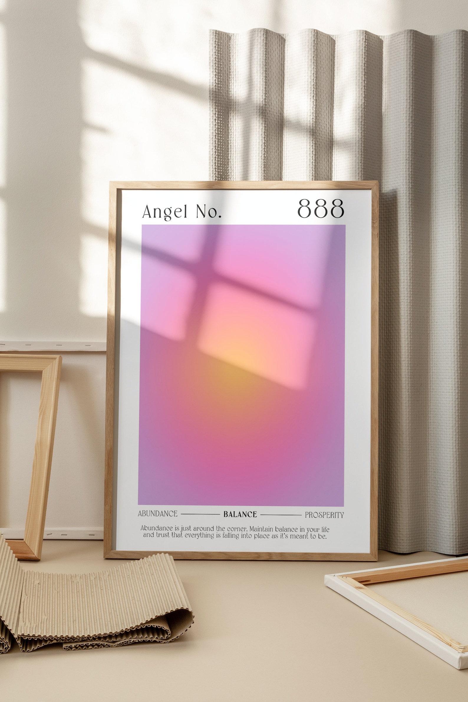 Angel Numbers Set Gradient Wall Art Aura Angel Number Posters ...