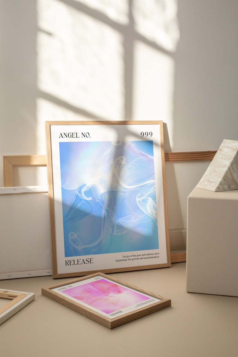 Angel Number 999 Printable Gradient Artwork Positive - Etsy