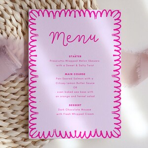 Doodle Frame Menu Template, Instant Download Editable Menu, Hand ...