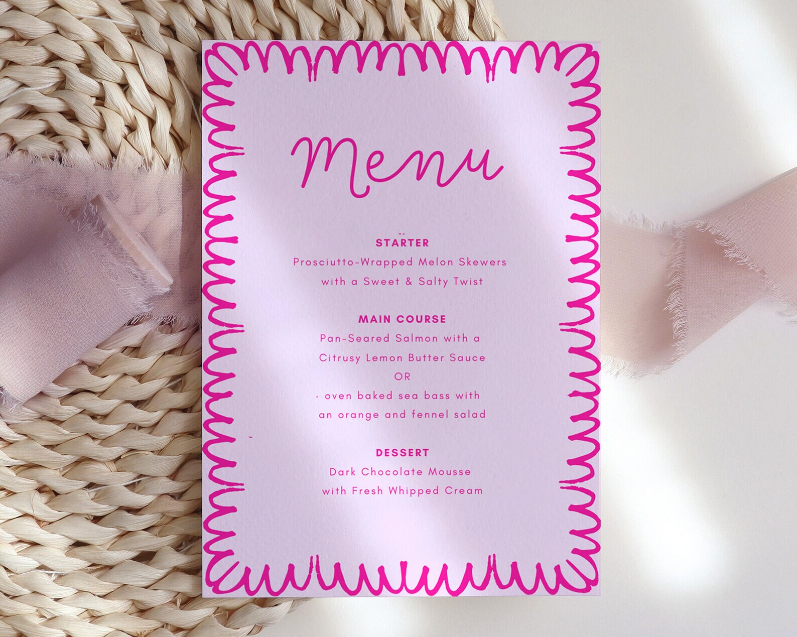 Doodle Frame Menu Template, Instant Download Editable Menu, Hand ...