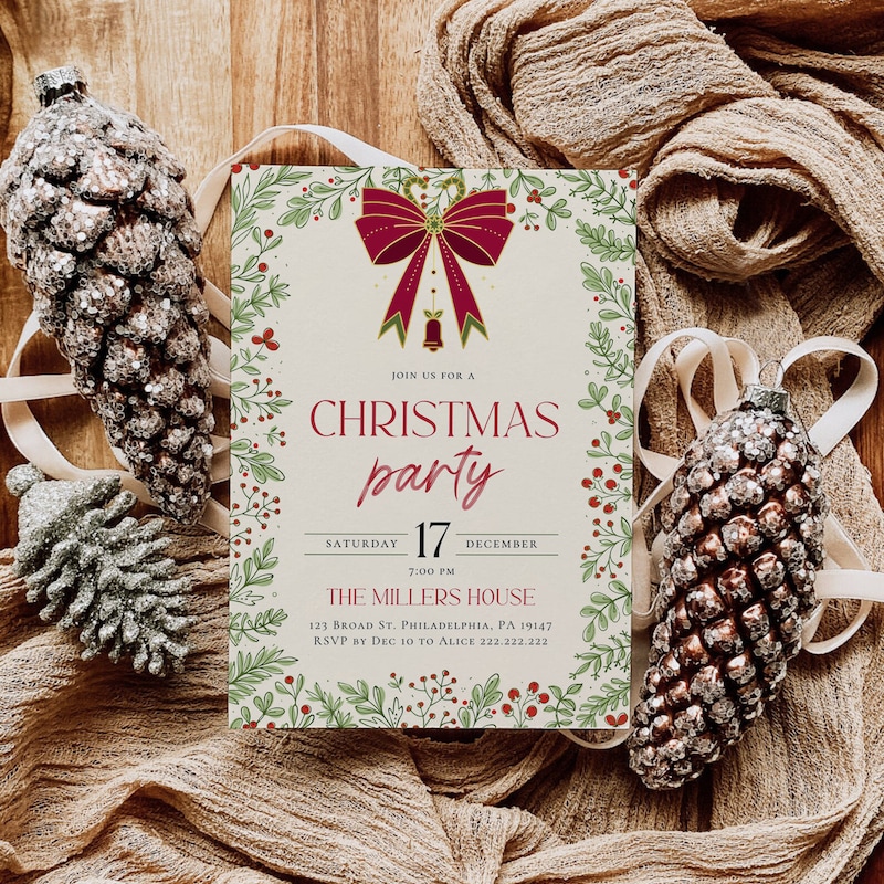 Christmas Invitation - Etsy