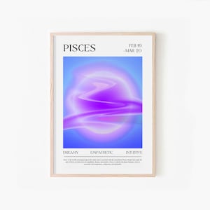 PISCES Wall Art Zodiac Poster Printable, Pisces Art, Pisces Gift ...