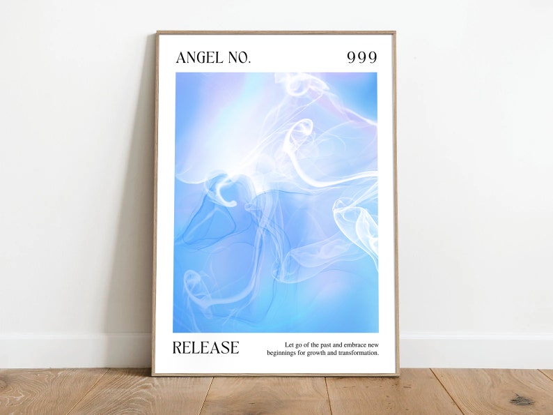 Angel Number 999 Printable Gradient Artwork Positive - Etsy