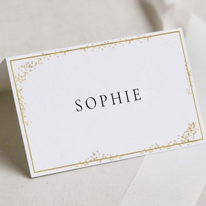 Gold Place Cards, Gold Name Cards, Place Card Templates, Tent Card ...