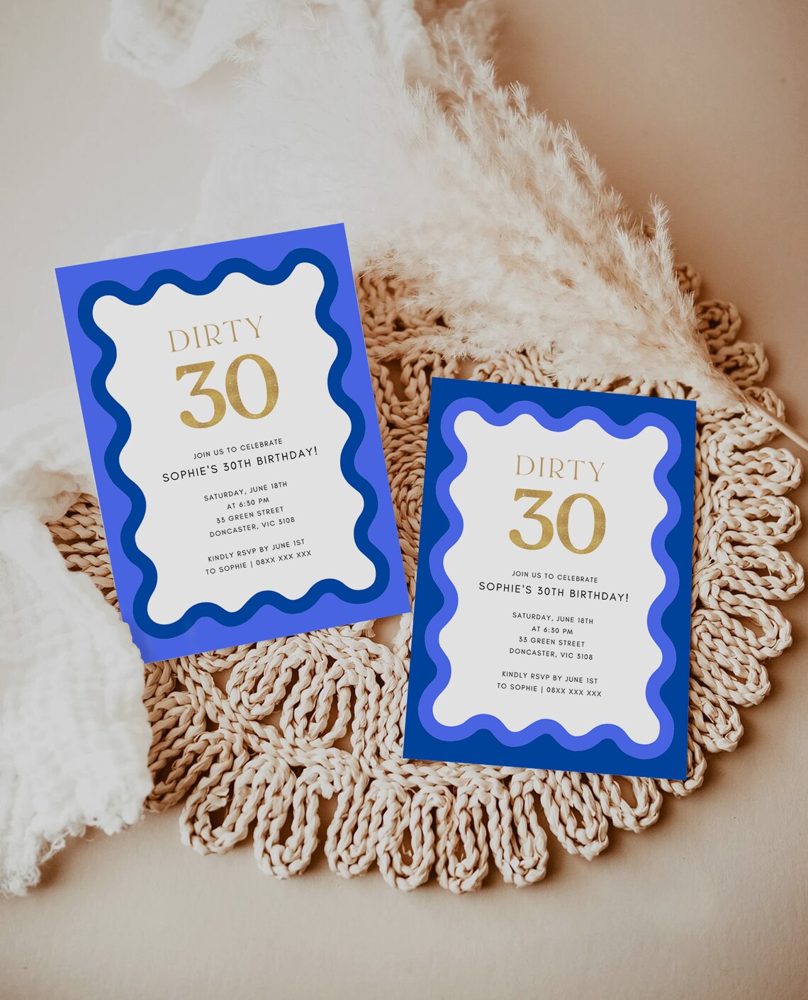 30th Birthday Invitation Printable Thirtieth Birthday Invite - Etsy