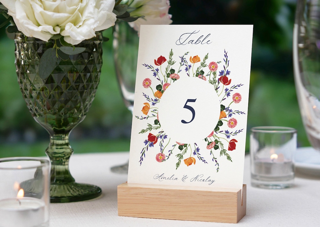Fall Wedding Table Numbers Template, Printable Table Numbers, Wedding ...
