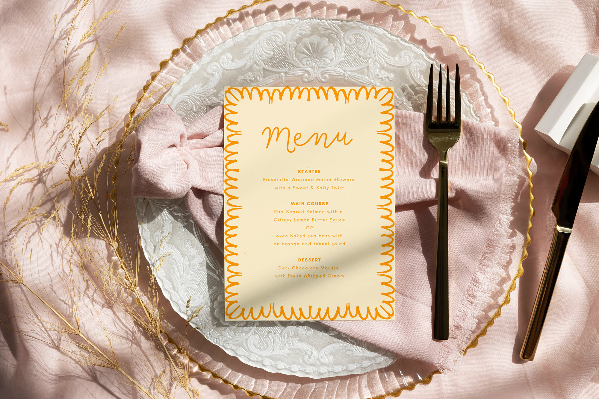 Doodle Frame Menu Template, Instant Download Editable Menu, Hand ...