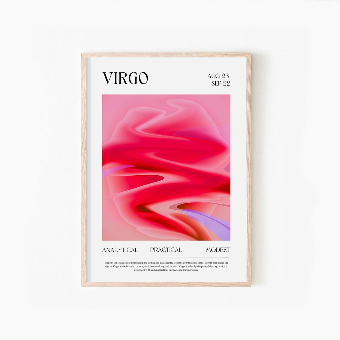 Virgo Star Sign Printable - Spiritual Wall Art | Aura Gradient Poster ...