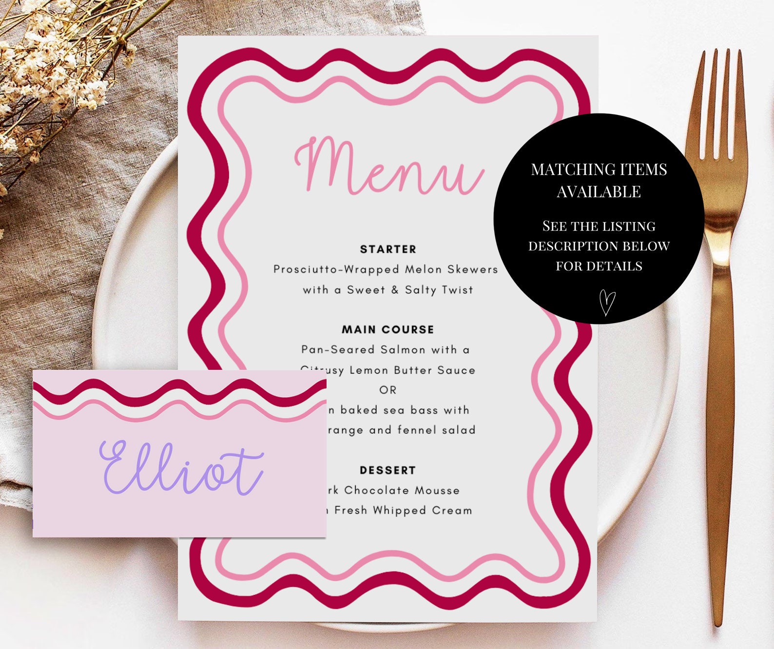 Pink Wavey Hens Party Invite Pink Hen Weekend Shower - Etsy UK